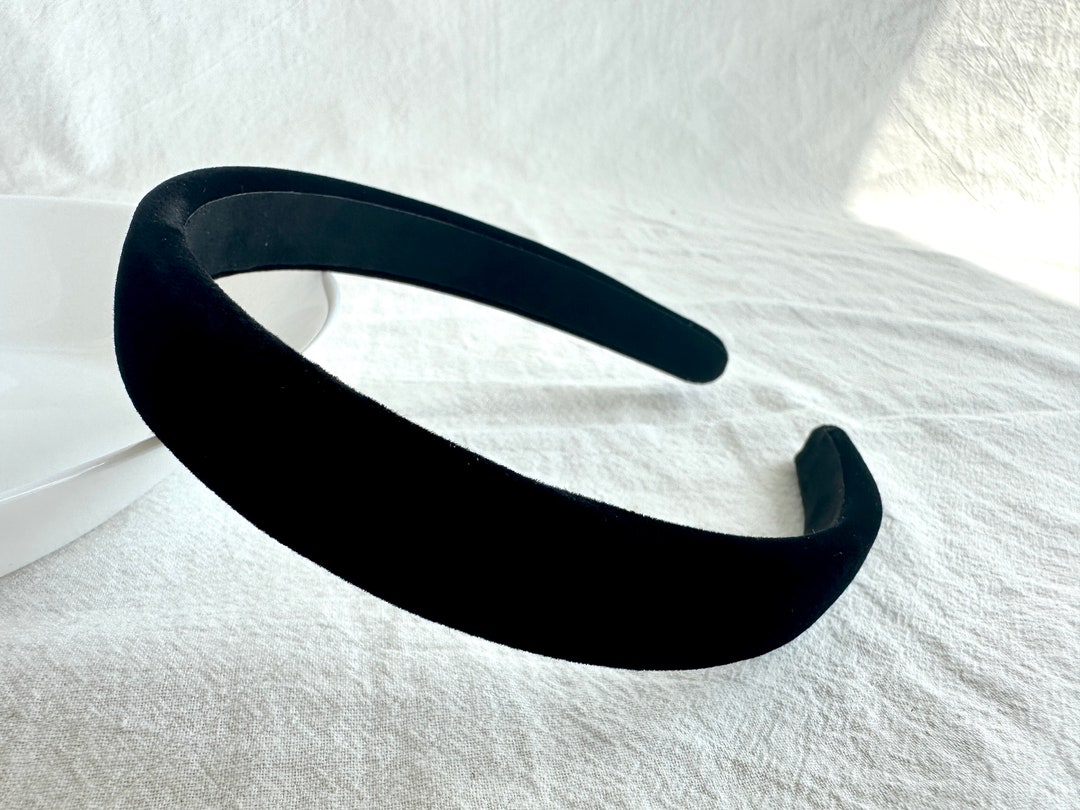 Black Velvet Headband, Hard Headband,solid Color Headband,women Hair ...