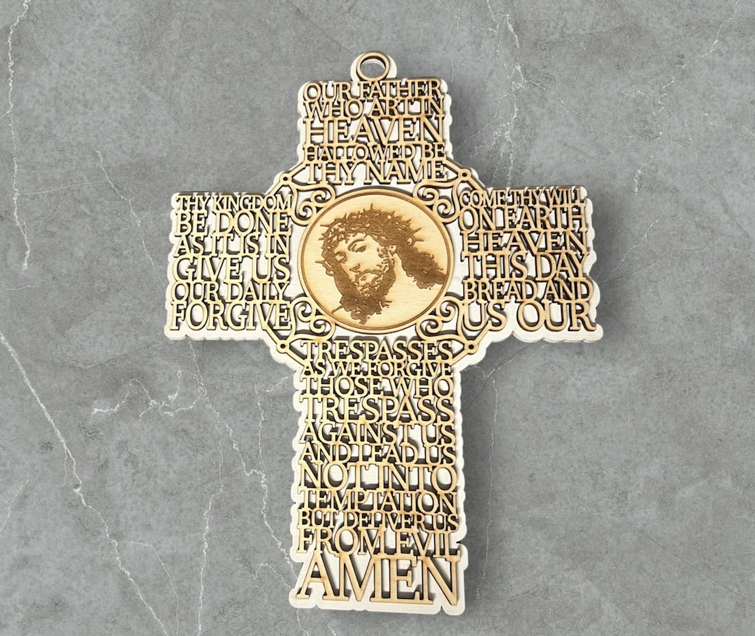 Our Father Prayer Wooden Cross the Lord's Prayer Wooden Cross Padre ...