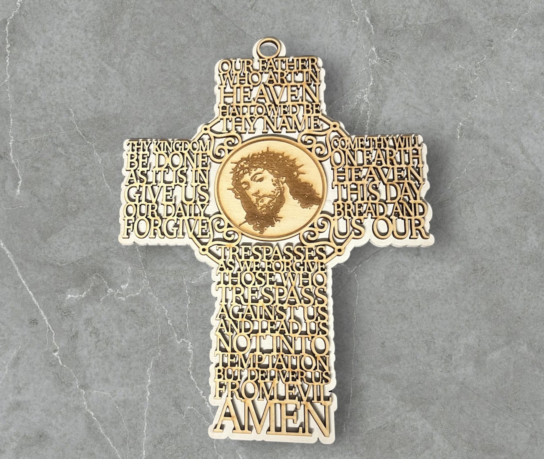 Our Father Prayer Wooden Cross the Lord's Prayer Wooden Cross Padre ...