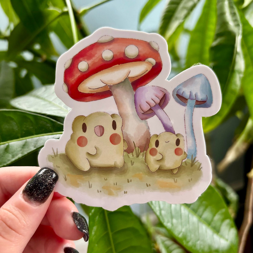Mother and Baby Frog Sticker | Cute Kawaii Family Frog Sticker ...