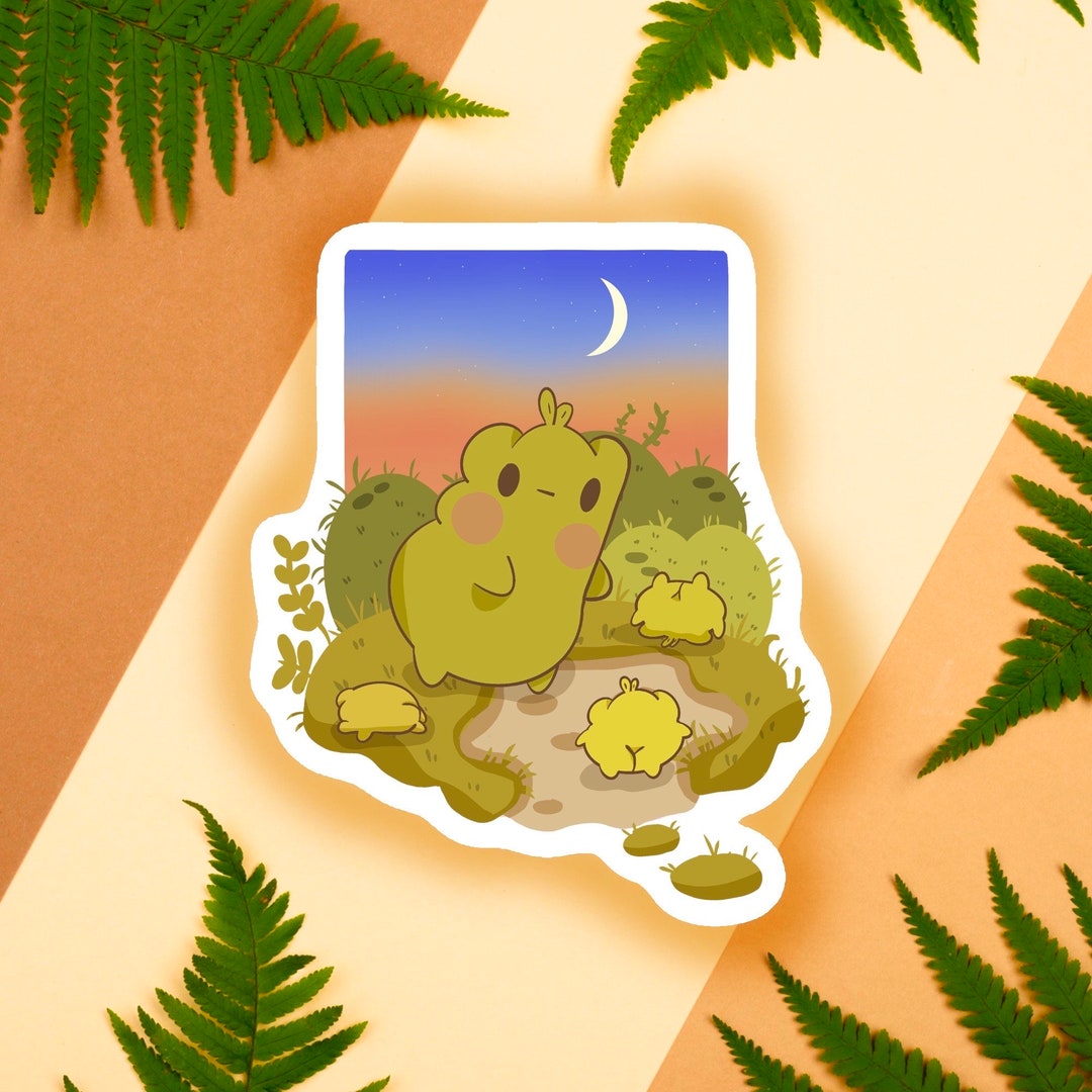 Cute Baby Frog Sticker Frogcore Sticker Frog Butt Sticker Fat - Etsy
