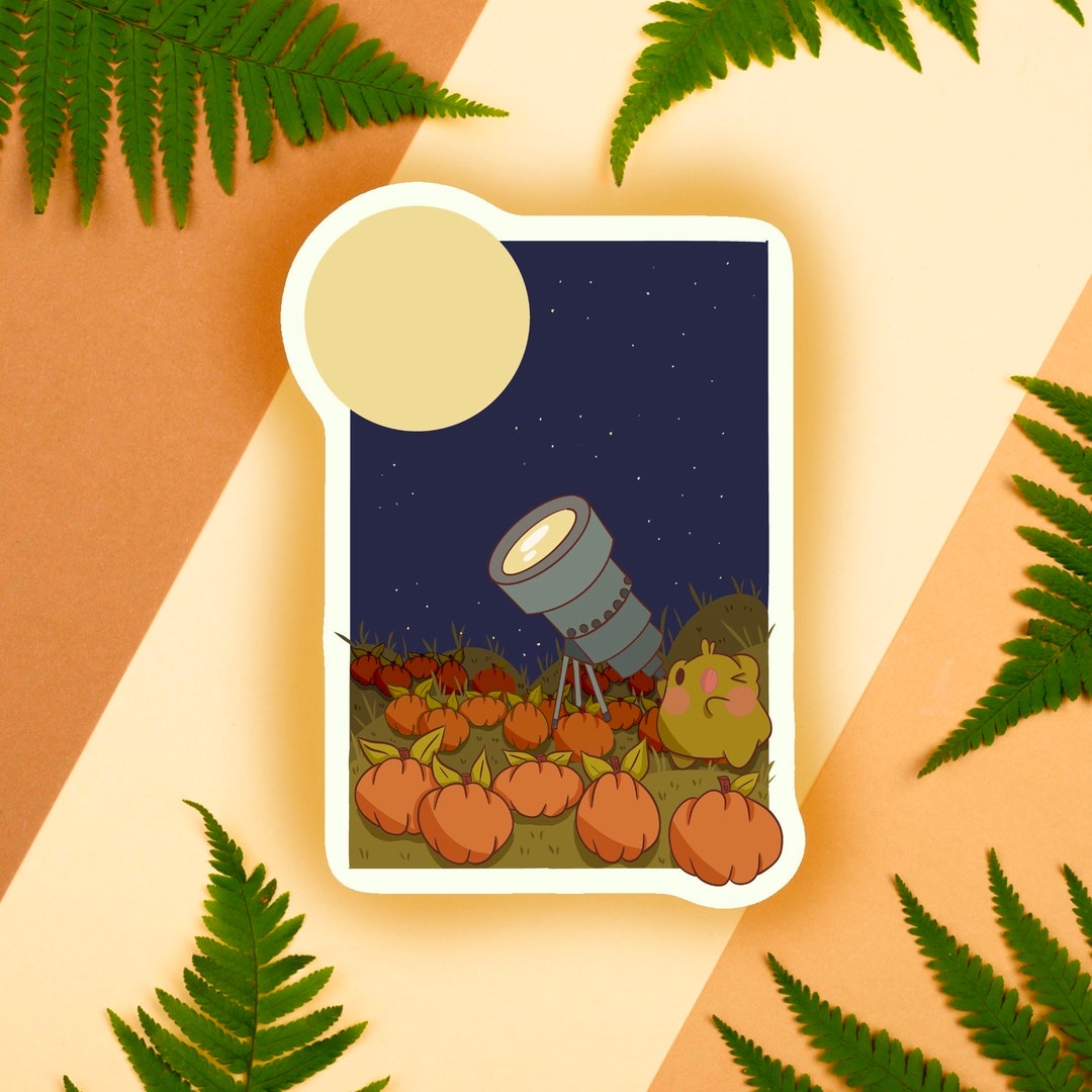 Kawaii Frog Sticker Fall Sticker Autumn Sticker Frog Looking - Etsy