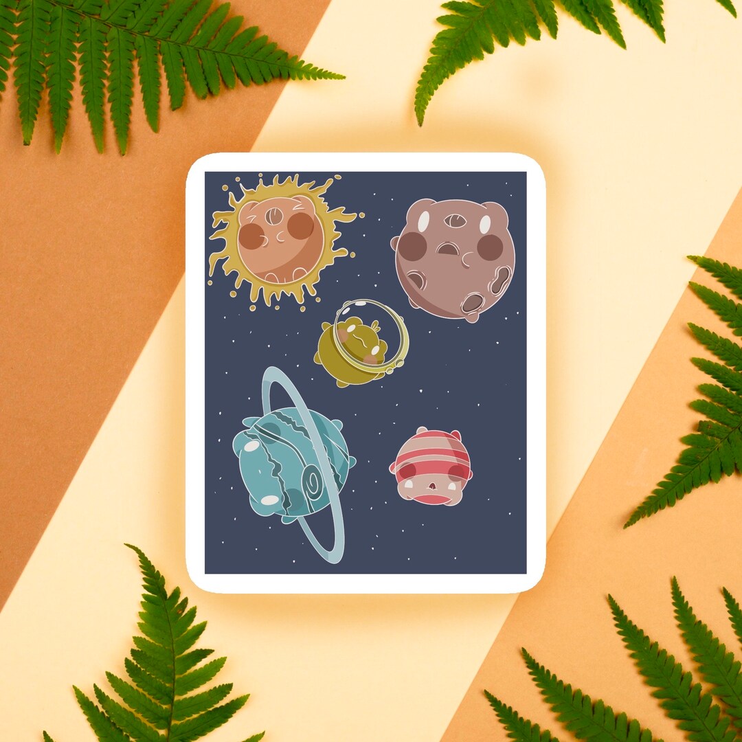 Space Frogs Sticker Outer Space Planets Frogs Stickers - Etsy