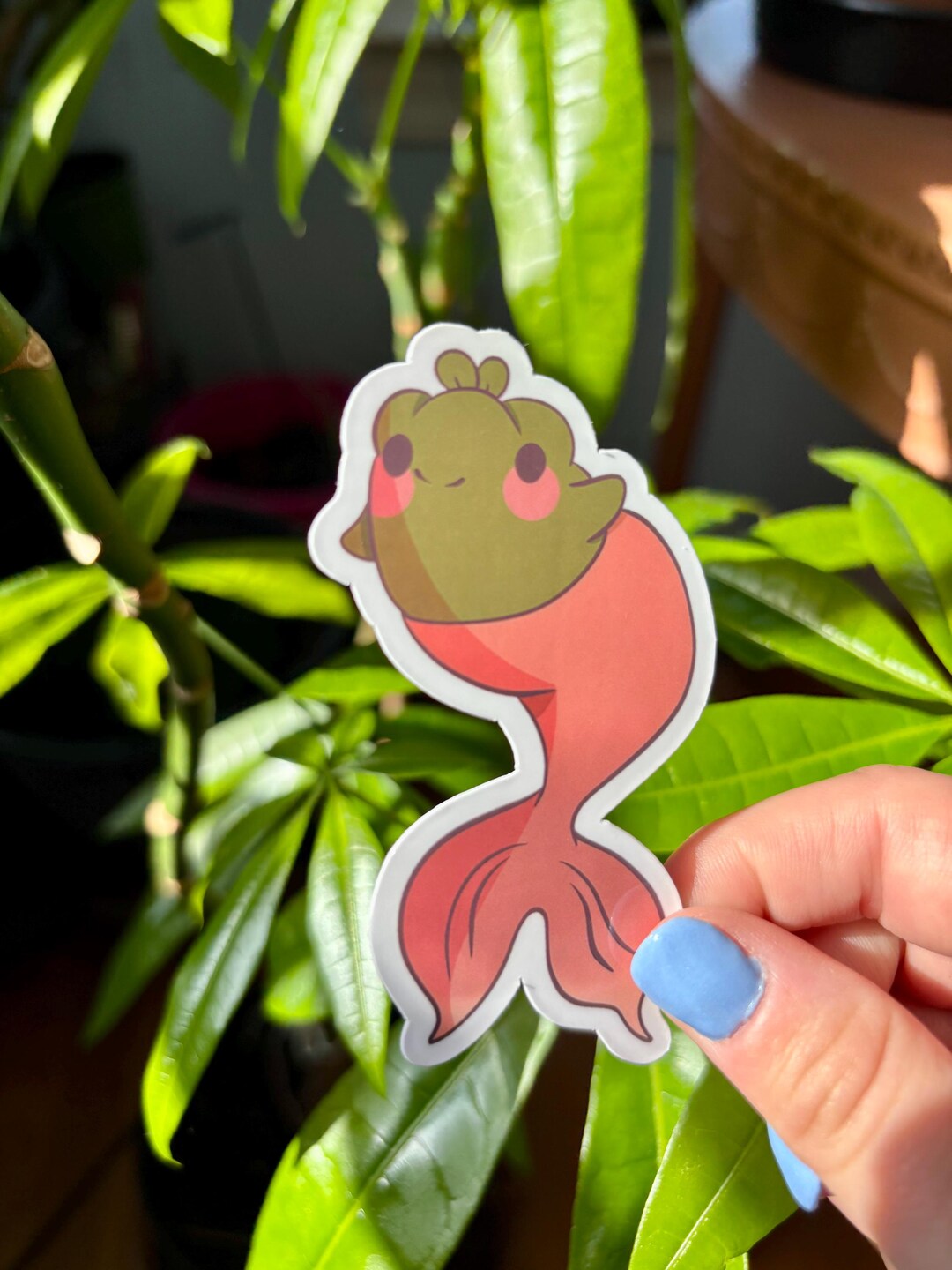 Frog Mermaid Vinyl Sticker | Kawaii Cottagecore Waterproof Decal - Etsy