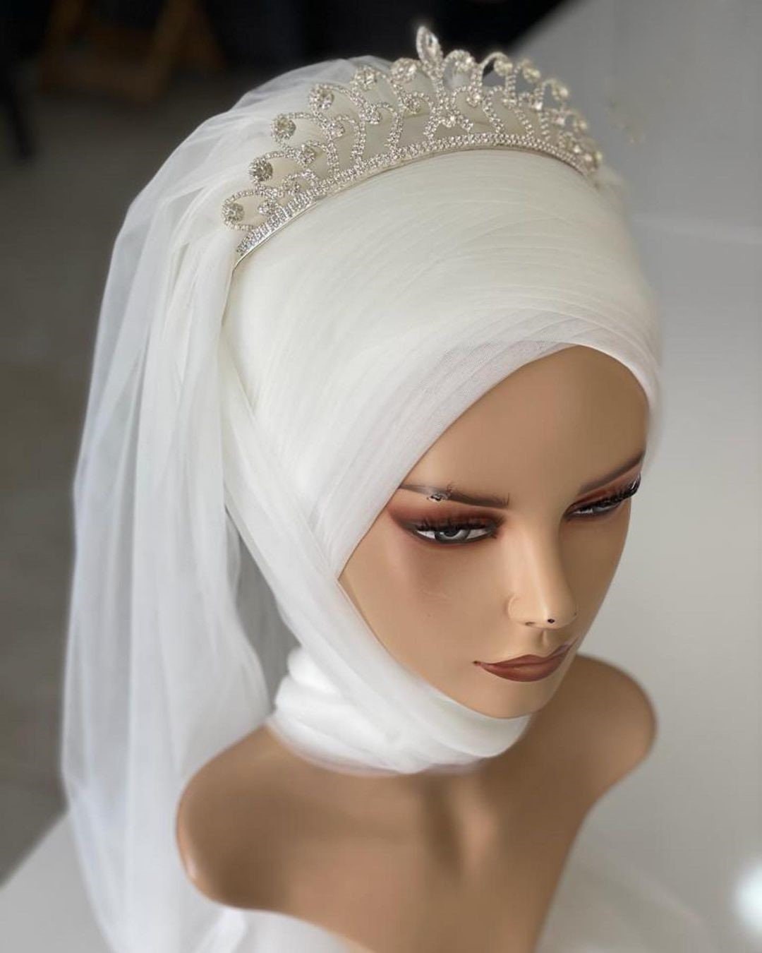 Bridal Veil Henna Night Veil Engagement Ready Veil Ready Made Shawl ...
