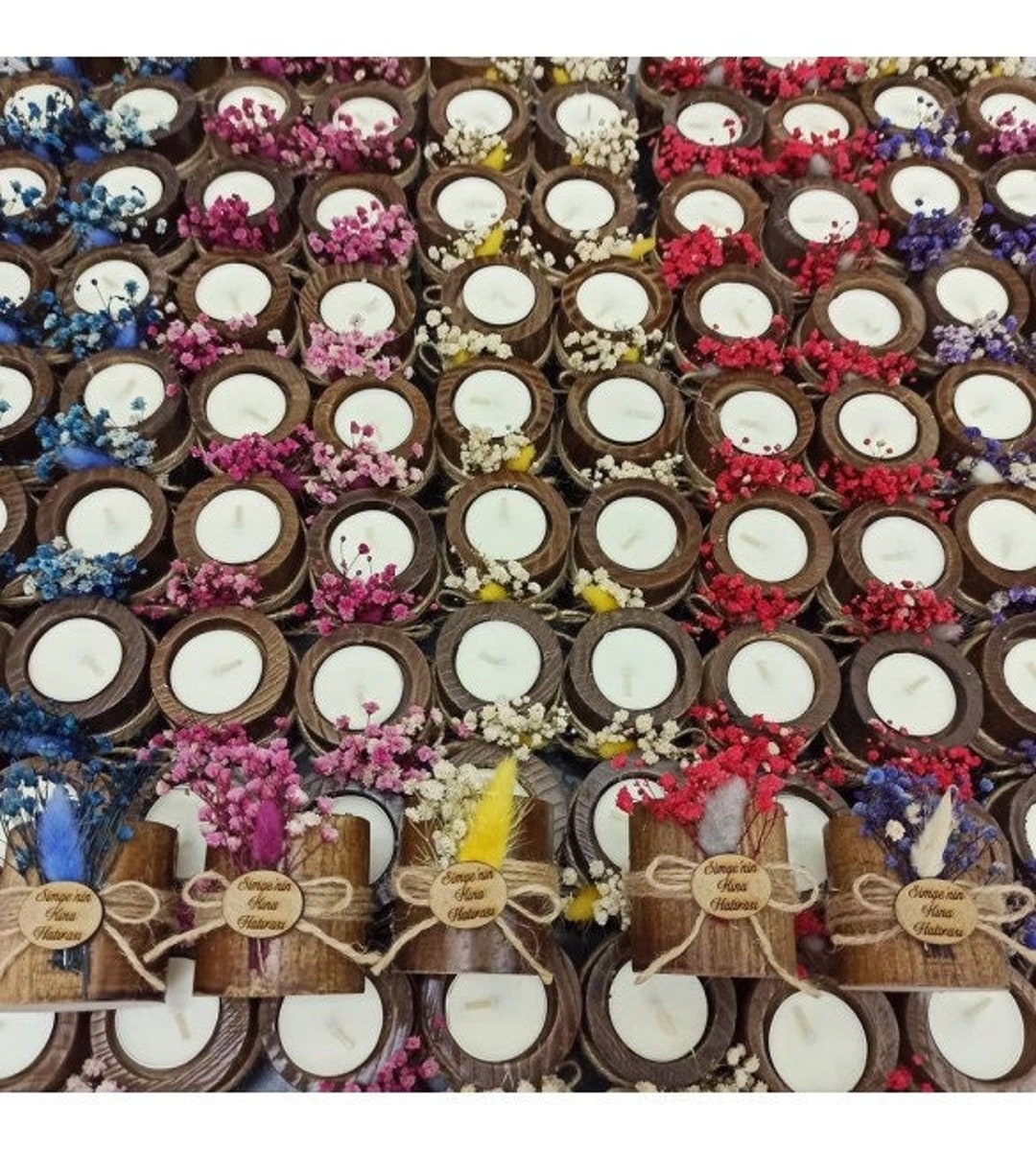 Custom Wood Tealight Holders Wedding Party Favors for Guests - Etsy