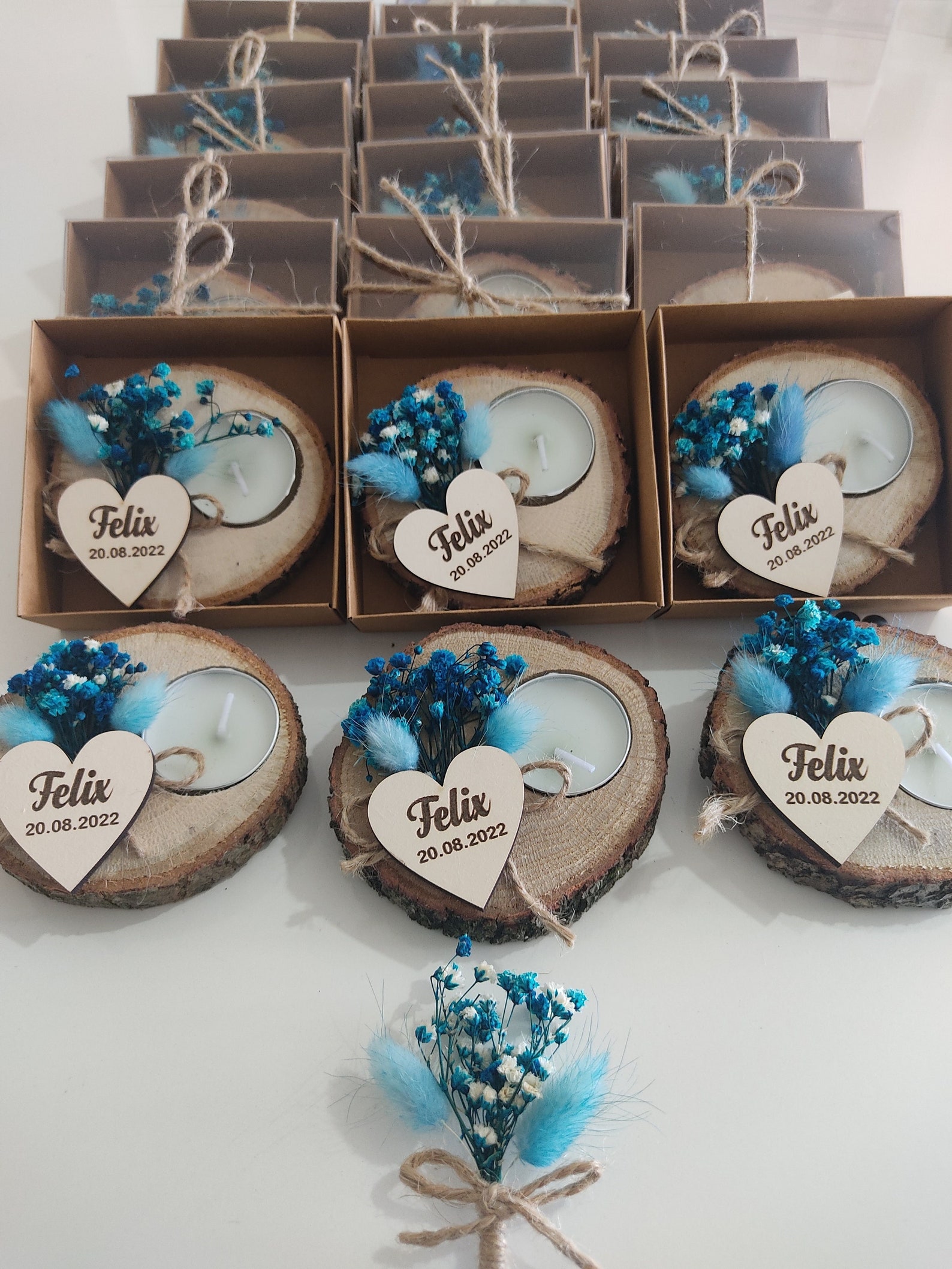 Custom Wood Tealight Holders Wedding Party Favors for Guests - Etsy
