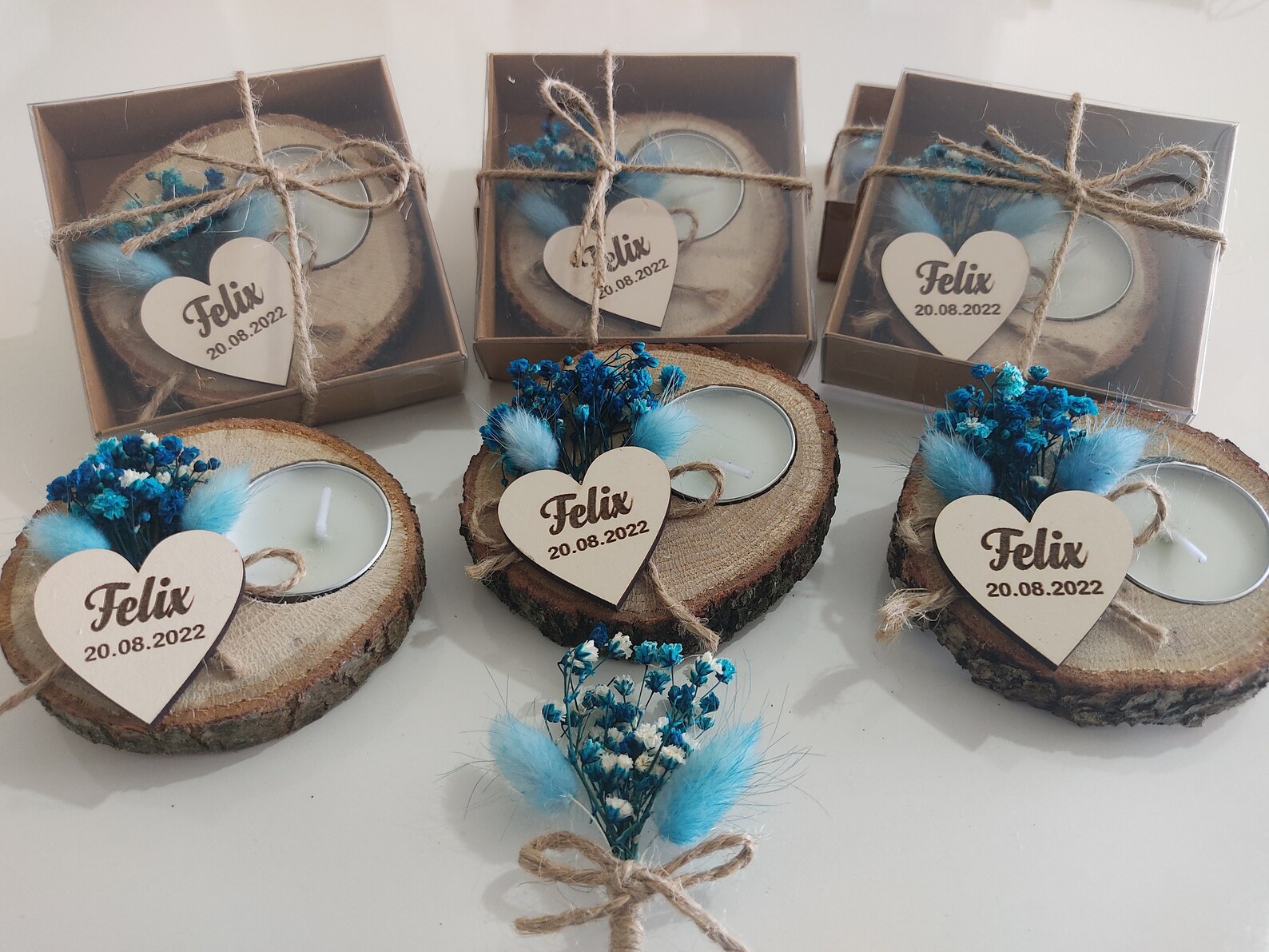 Custom Wood Tealight Holders Wedding Party Favors for Guests - Etsy