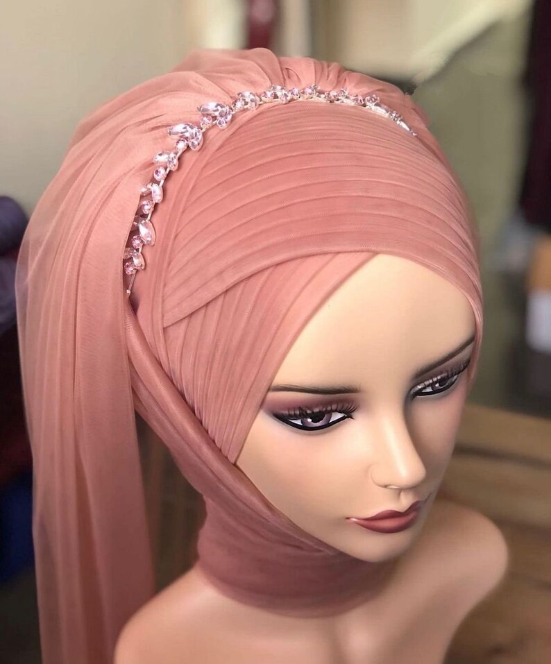 Bridal Veil Henna Night Veil Engagement Ready Veil Ready Made Shawl ...