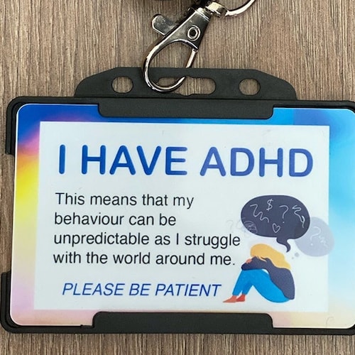 ADHD Awareness / Acceptance I Have ADHD Disability ID Card - Etsy UK