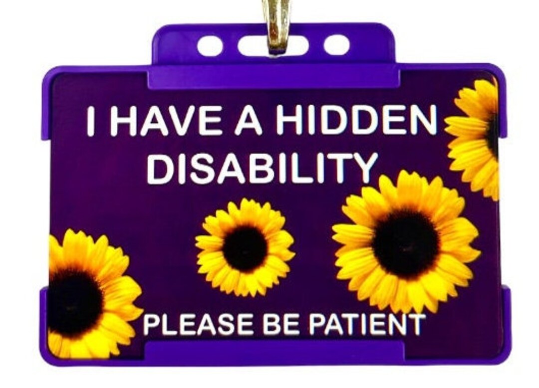 Purple Hidden Health Condition Disability Awareness Card and Matching ...