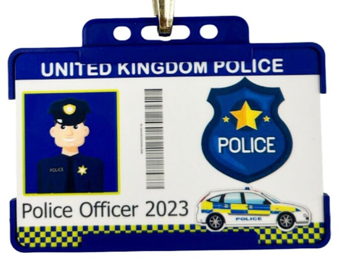 Police Officer / Police Man / Police Woman ID Card, Children ...