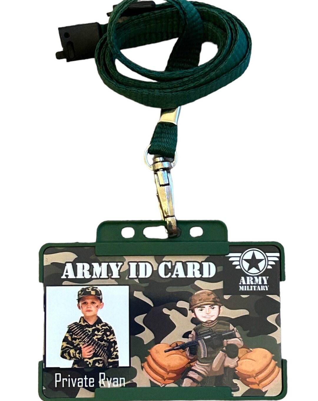 Army / Soldier Roleplay ID Card, Children - Personalised Name and Photo ...