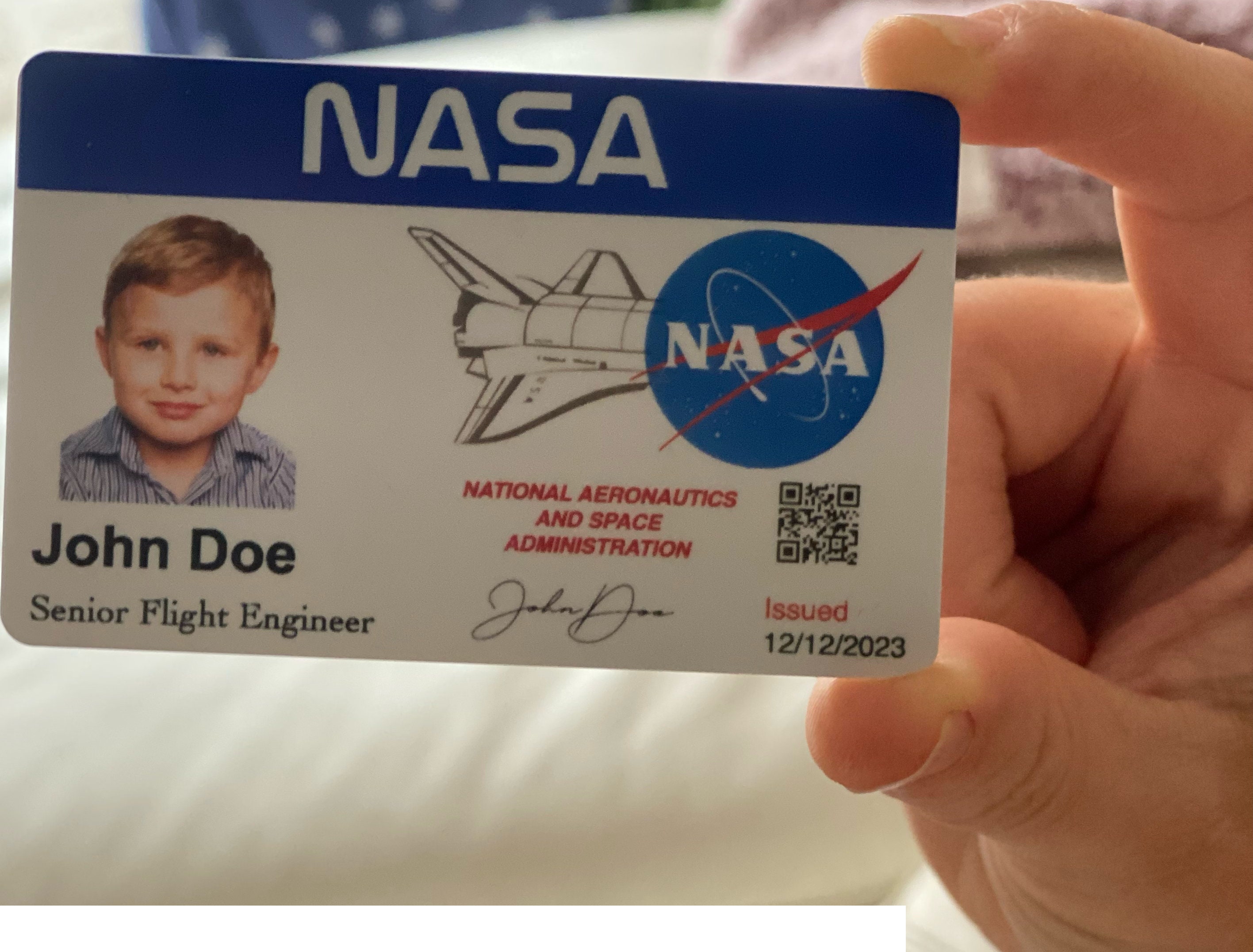 Official Astronaut Id Card
