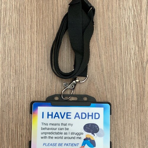 ADHD Awareness / Acceptance I Have ADHD Disability ID Card - Etsy UK