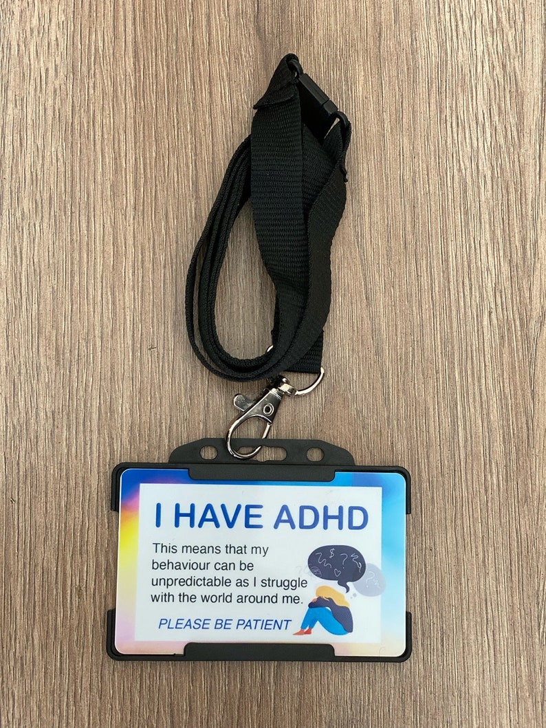 ADHD Awareness / Acceptance I Have ADHD Disability ID Card - Etsy UK