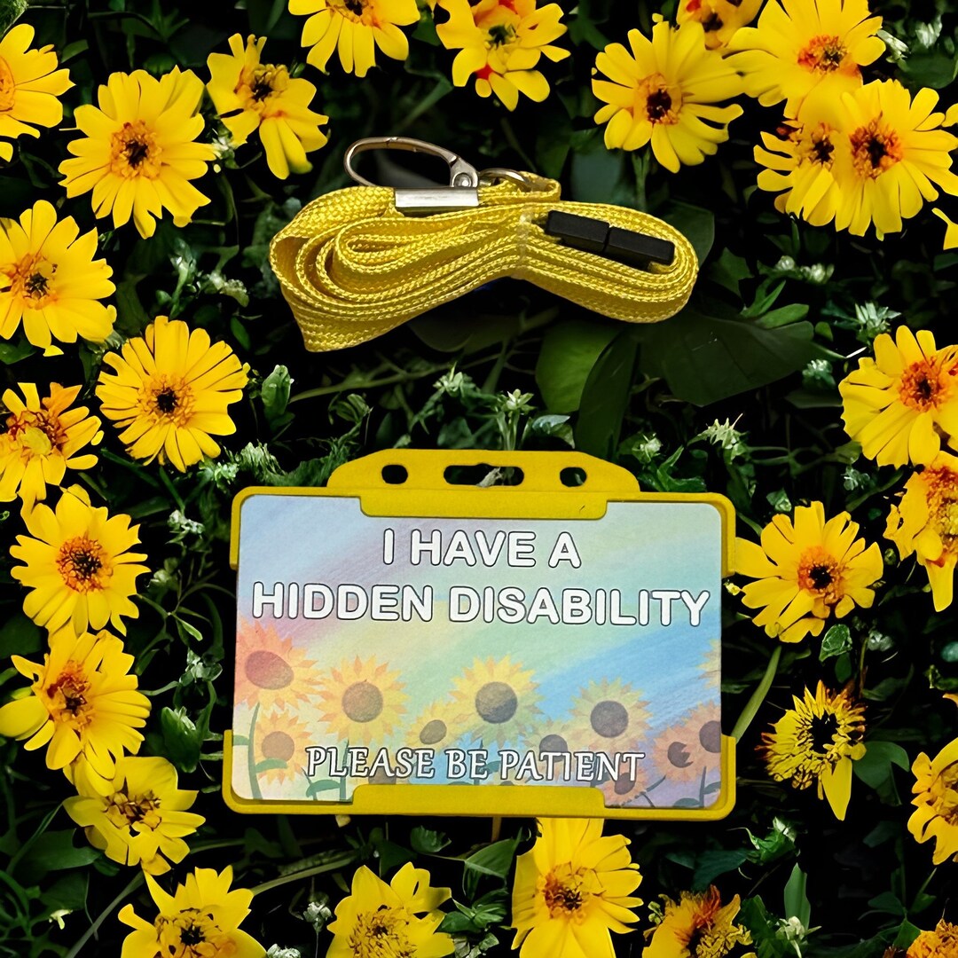 Rainbow Sunflower Hidden Disability / Hidden Health Condition - Etsy
