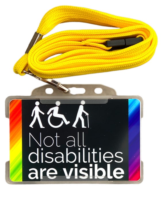 Not All Disabilities Are Visible Disability Awareness Card - Etsy