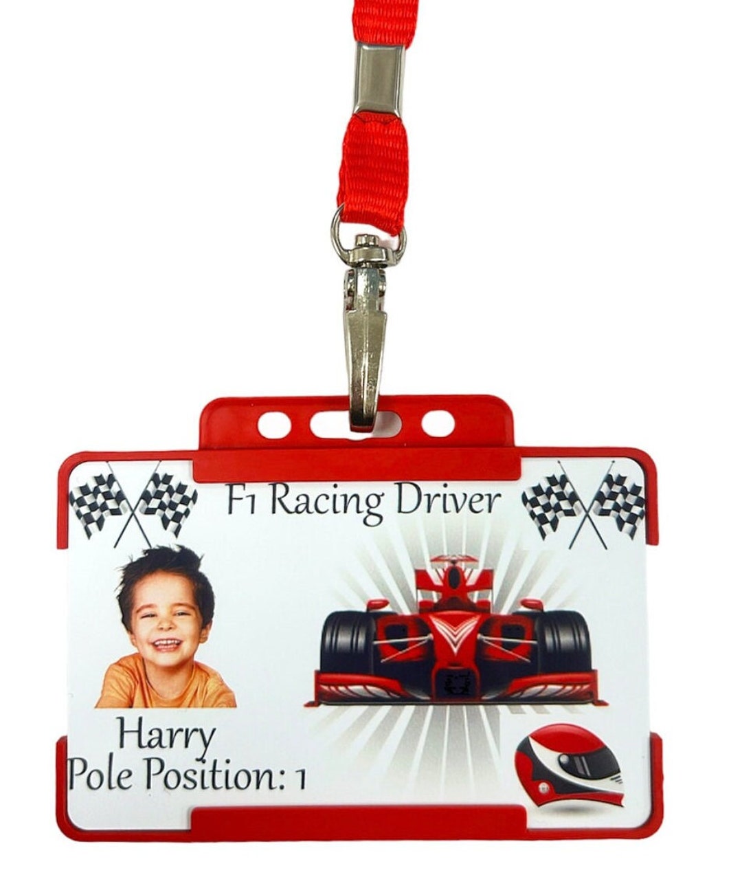 F1 / Racing Driver Roleplay ID Card Children Personalised - Etsy