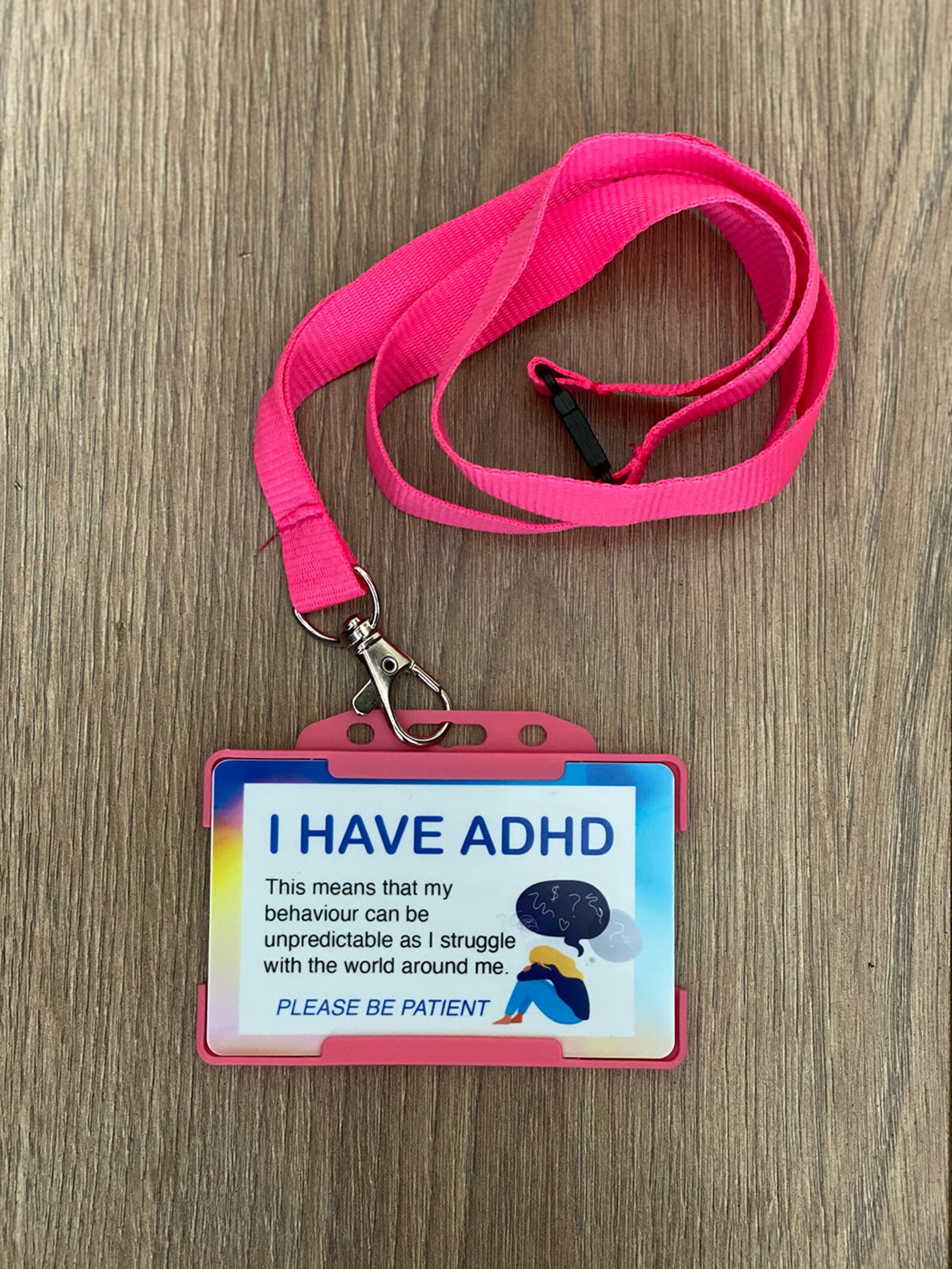 ADHD Awareness / Acceptance I Have ADHD Disability ID Card - Etsy UK