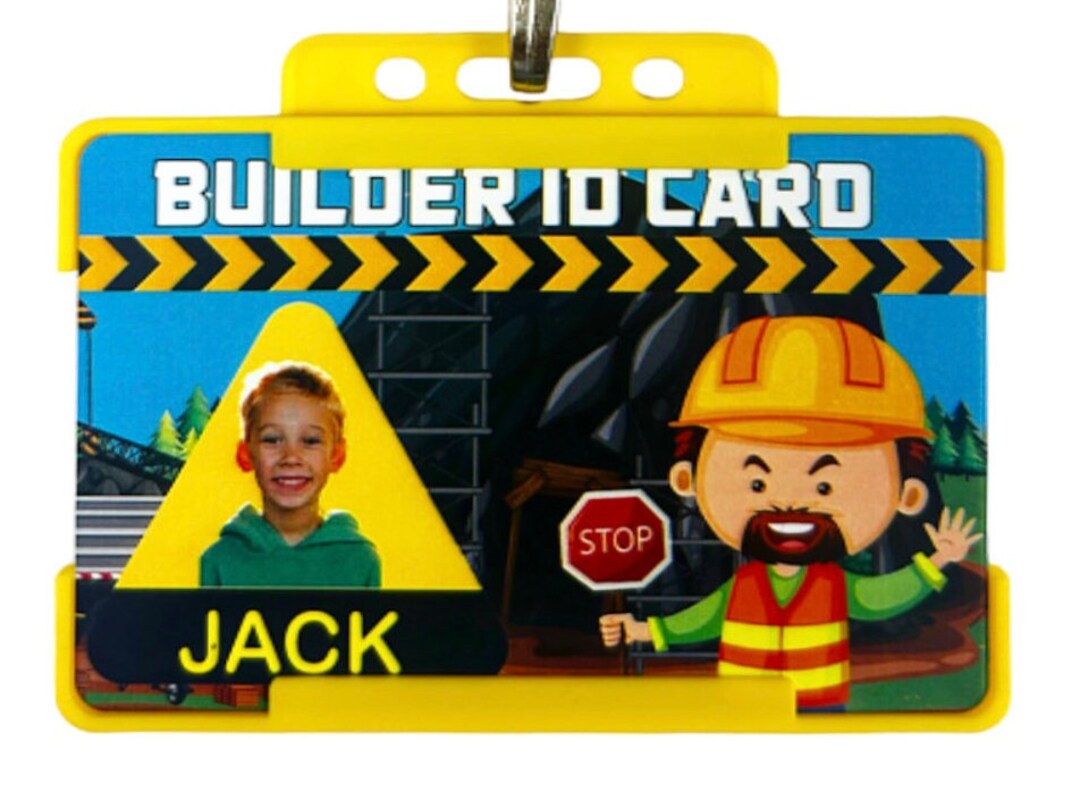 Builder ID Card, Children - Personalised Name and Photo - Etsy