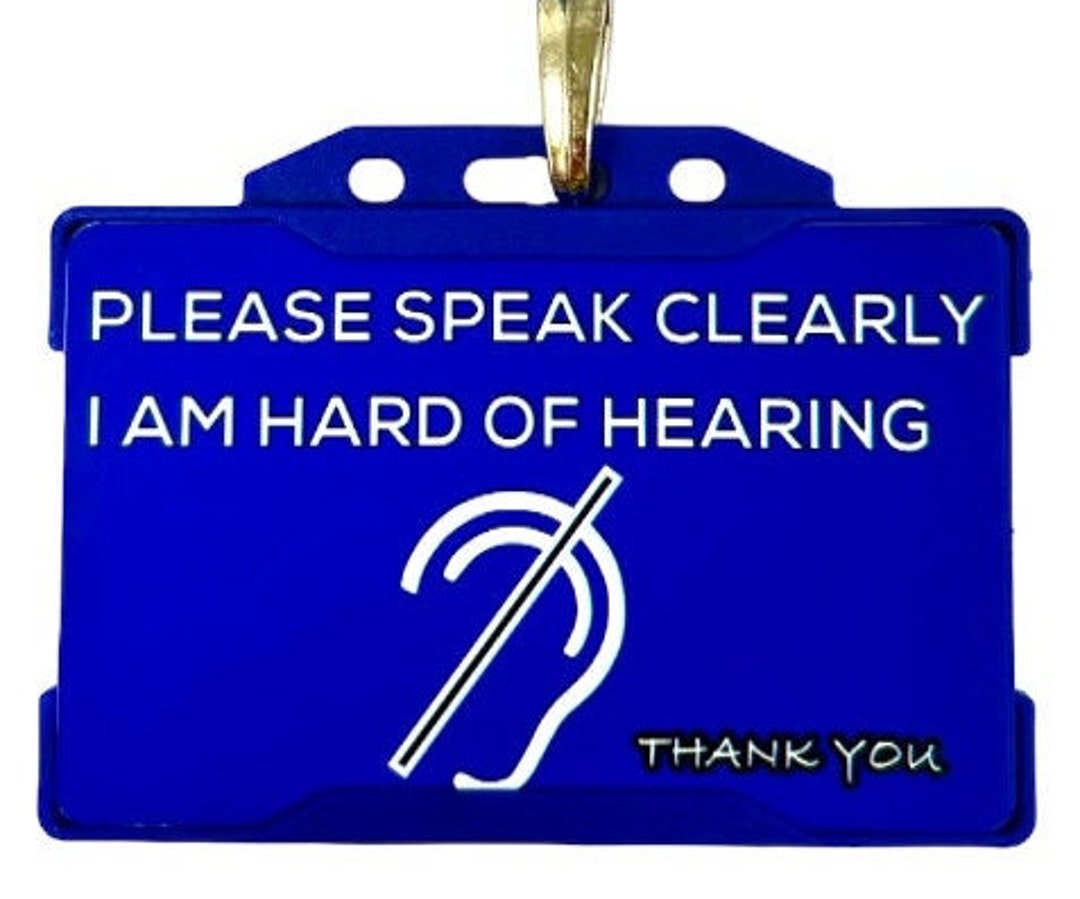 Hearing Impaired, Hearing Impairment, Deaf, Hidden Disability Lanyard ...
