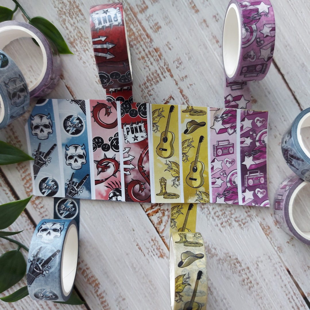 Set of 4 Washi Tapes Magic Potion Rock, Punk, Country and Pop Music - Etsy
