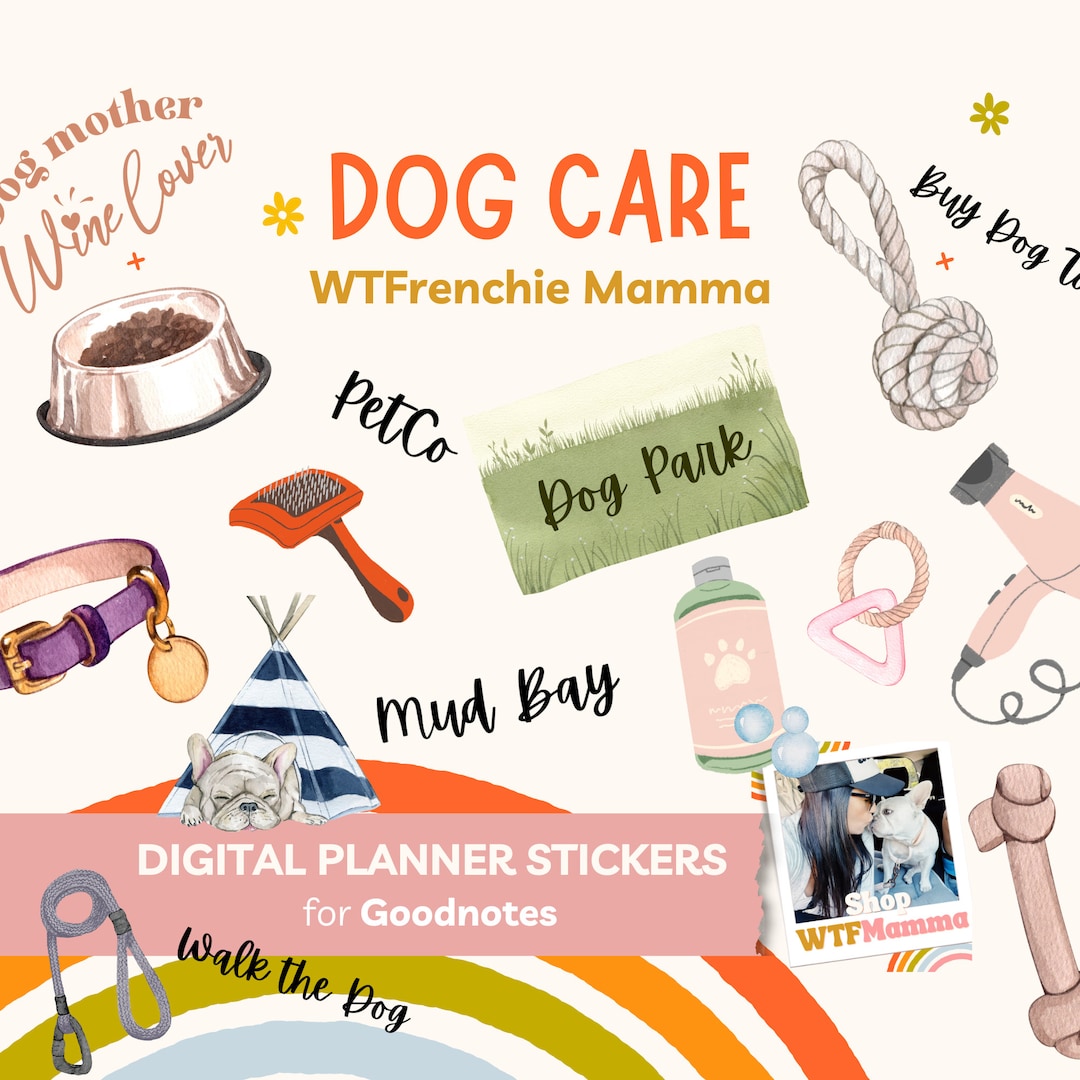 Dog Care and Scheduling Made Easy | Digital Dog Care Planner Stickers ...