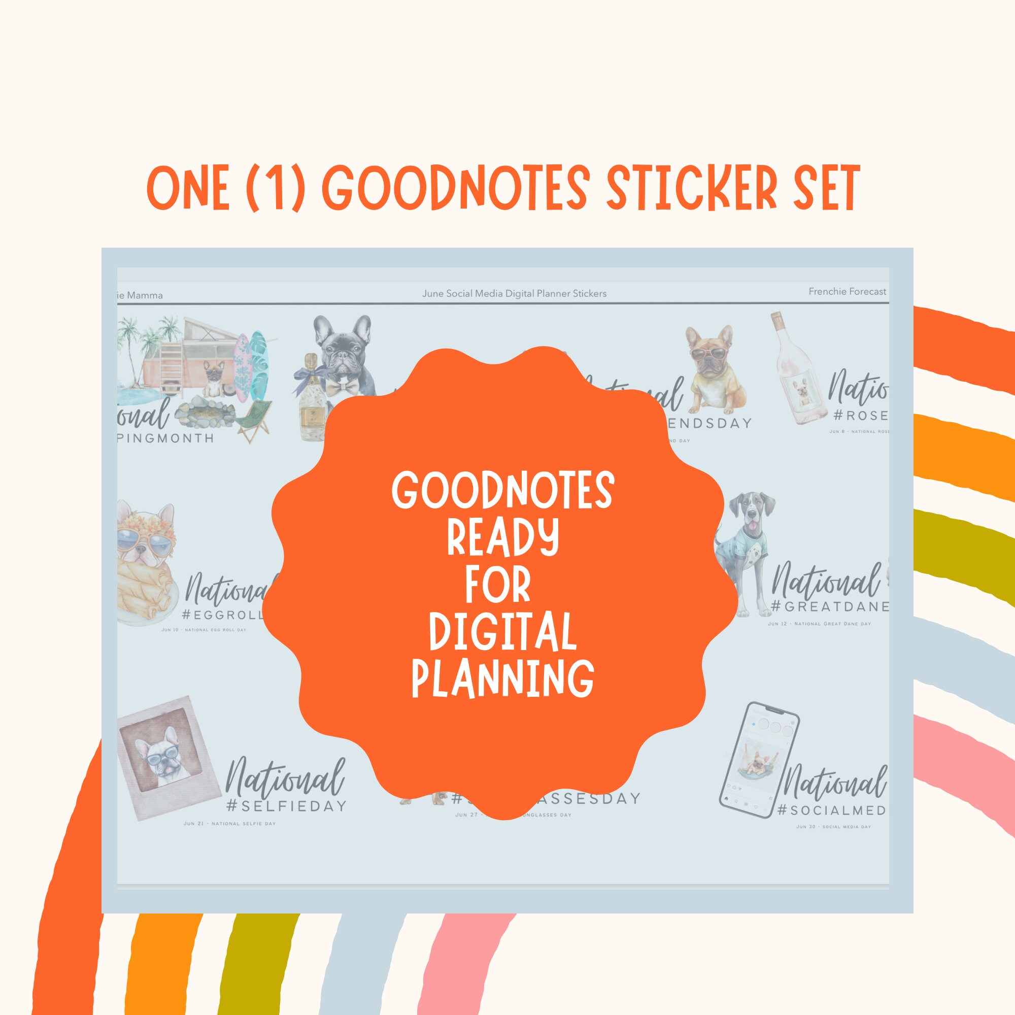 June National Holidays 2024 Digital Planner Stickers for Goodnotes - Etsy