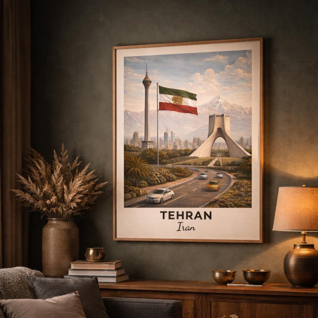 Tehran Iran Vintage Art Print, Persian Nostalgia Wall Art, Tehran ...