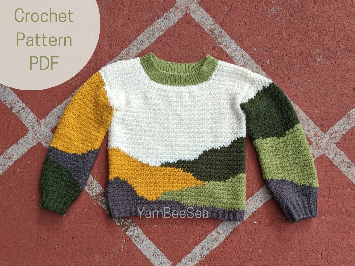 Mountain Range Sweater Crochet Pattern - Etsy