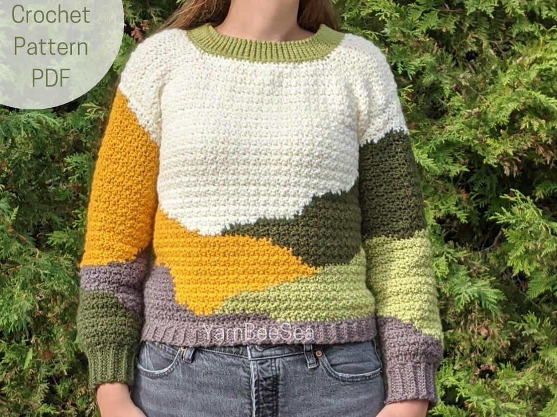 Mountain Range Sweater Crochet Pattern - Etsy