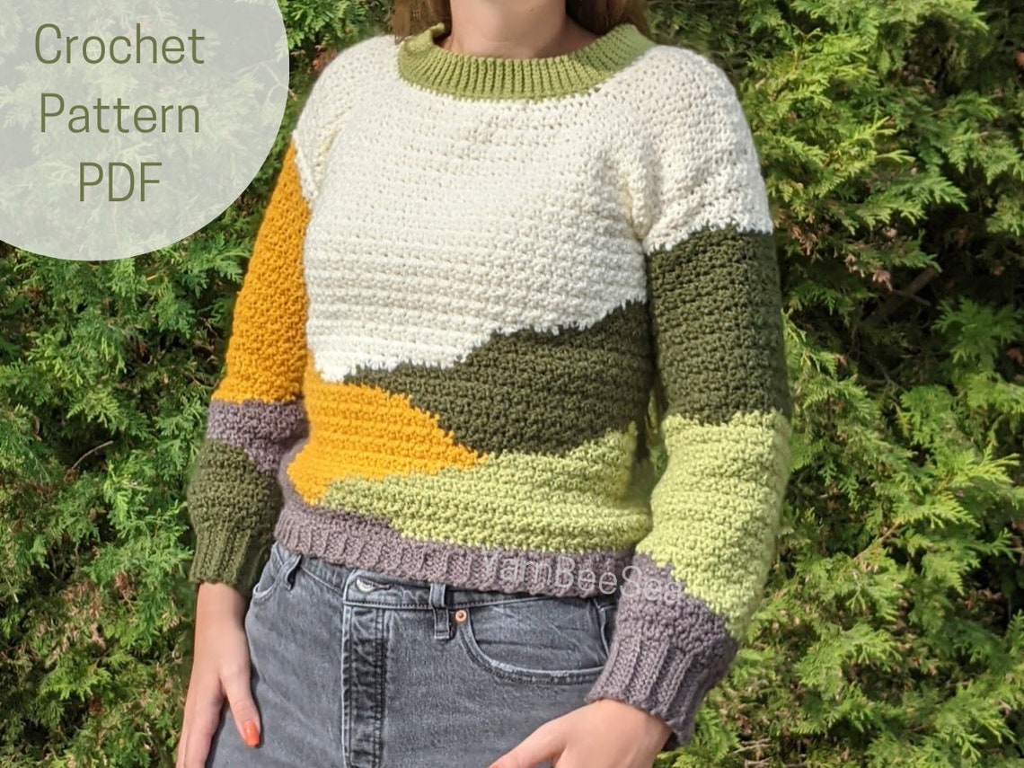 Mountain Range Sweater Crochet Pattern - Etsy