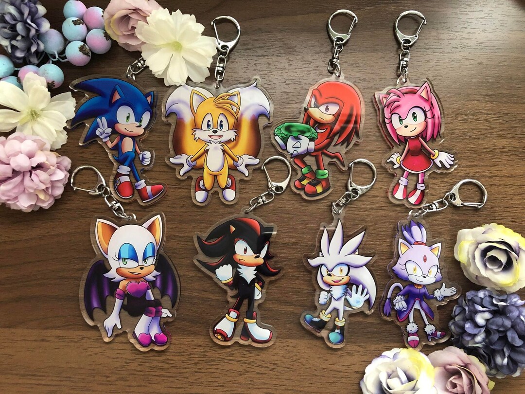 Sonic the Hedgehog Acrylic Keychain Charm - Etsy