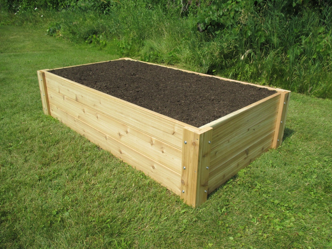 Cedar Raised Garden Bed 3' X 6' X 16.5"h - Etsy