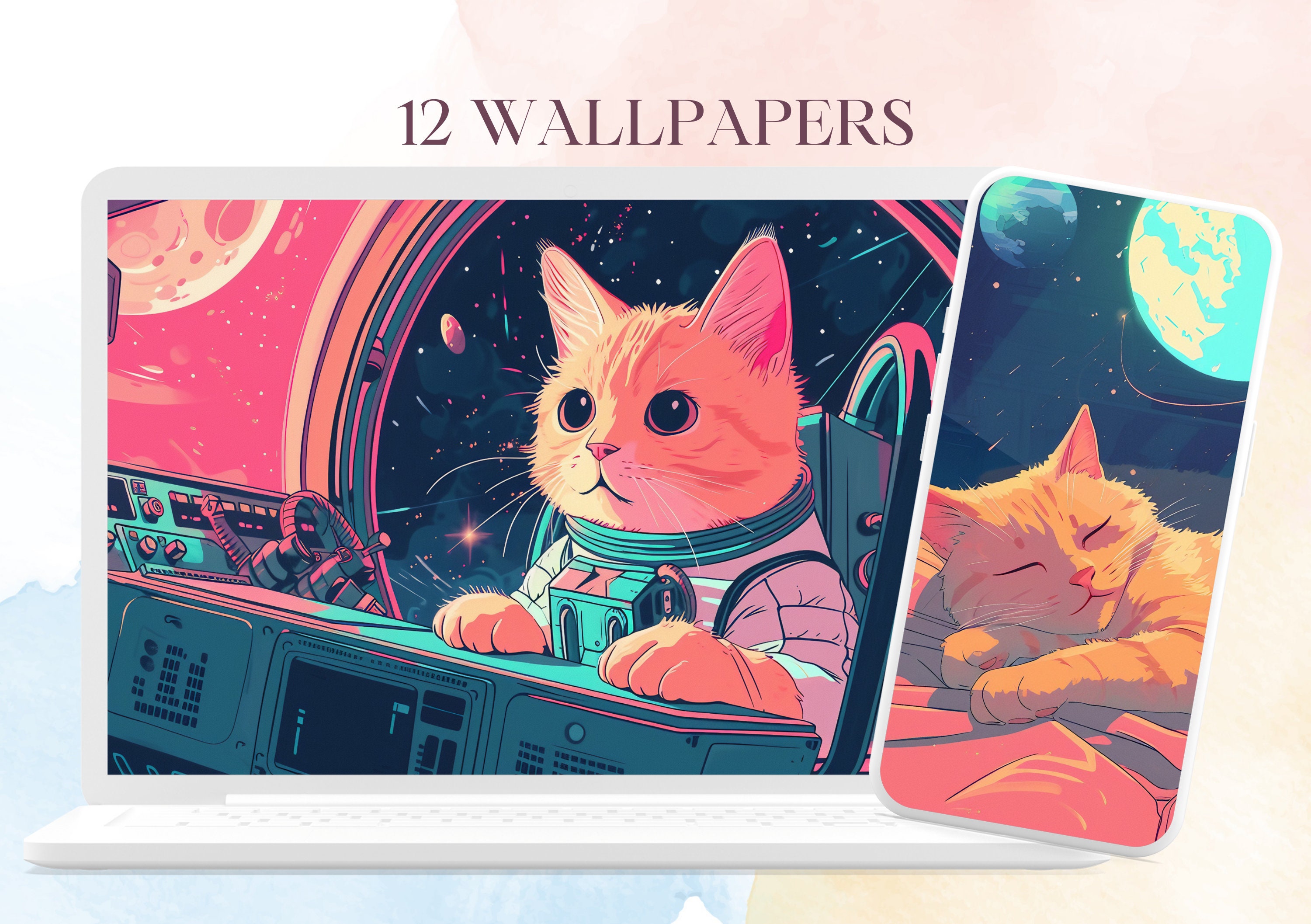 Cats in Space Wallpaper Astronaut Cats Wallpaper for Desktop and Phone ...