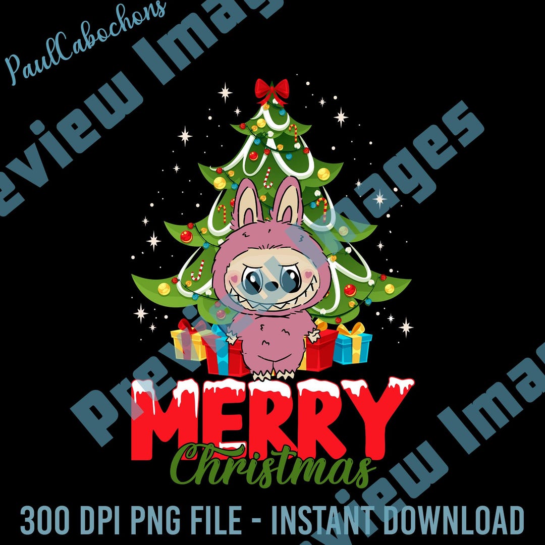 Labubu Merry Christmas Png, Cute Labubu Monster Png, Labubu Christmas ...