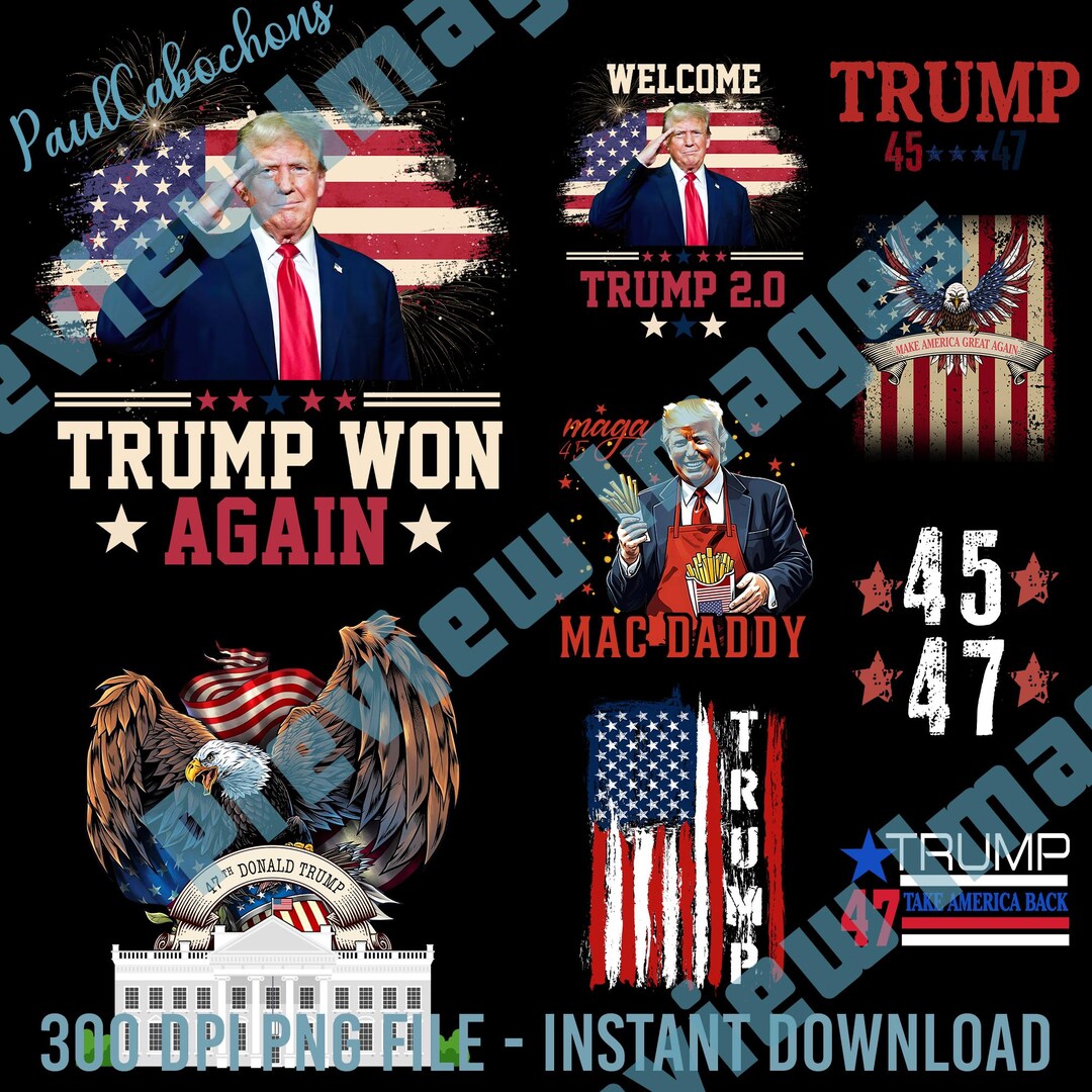Bundle Trump American Flag Png, Trump Republican Png, Trump President ...