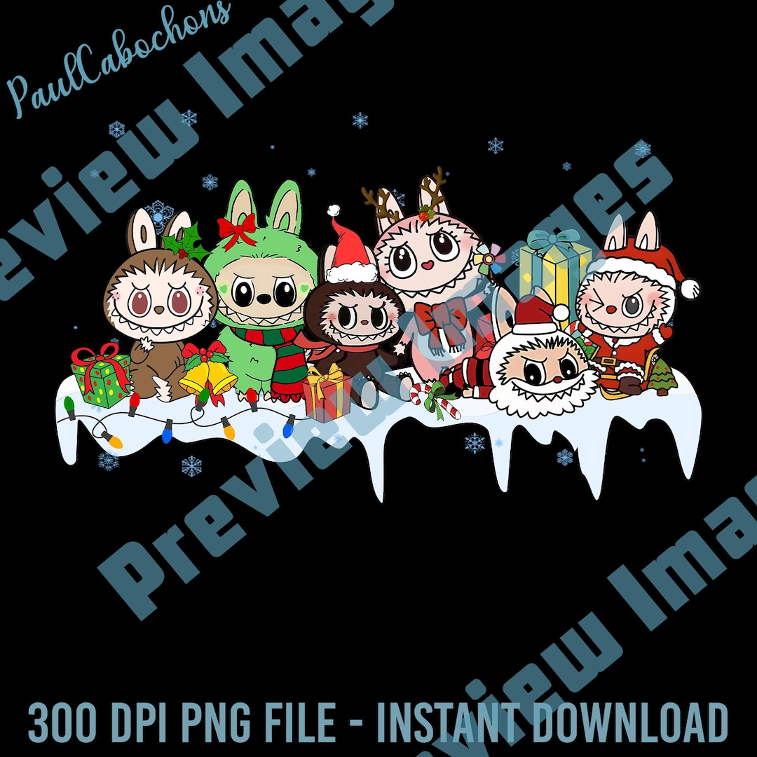 Labubu Squad Merry Christmas Png, Labubu Monster Png, Labubu Christmas ...