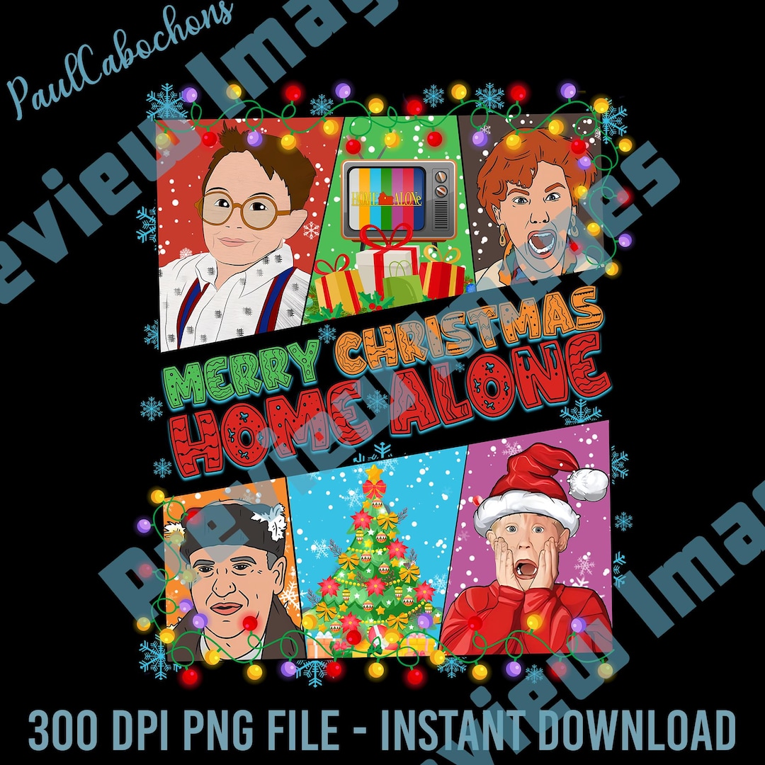Merry Christmas Png, Home Alone Png, Vintage Christmas Movie Png, Home ...