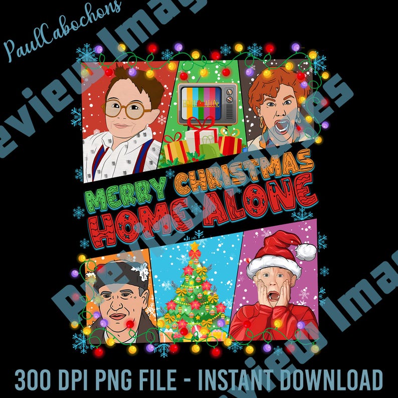 Merry Christmas Png, Home Alone Png, Vintage Christmas Movie Png, Home ...