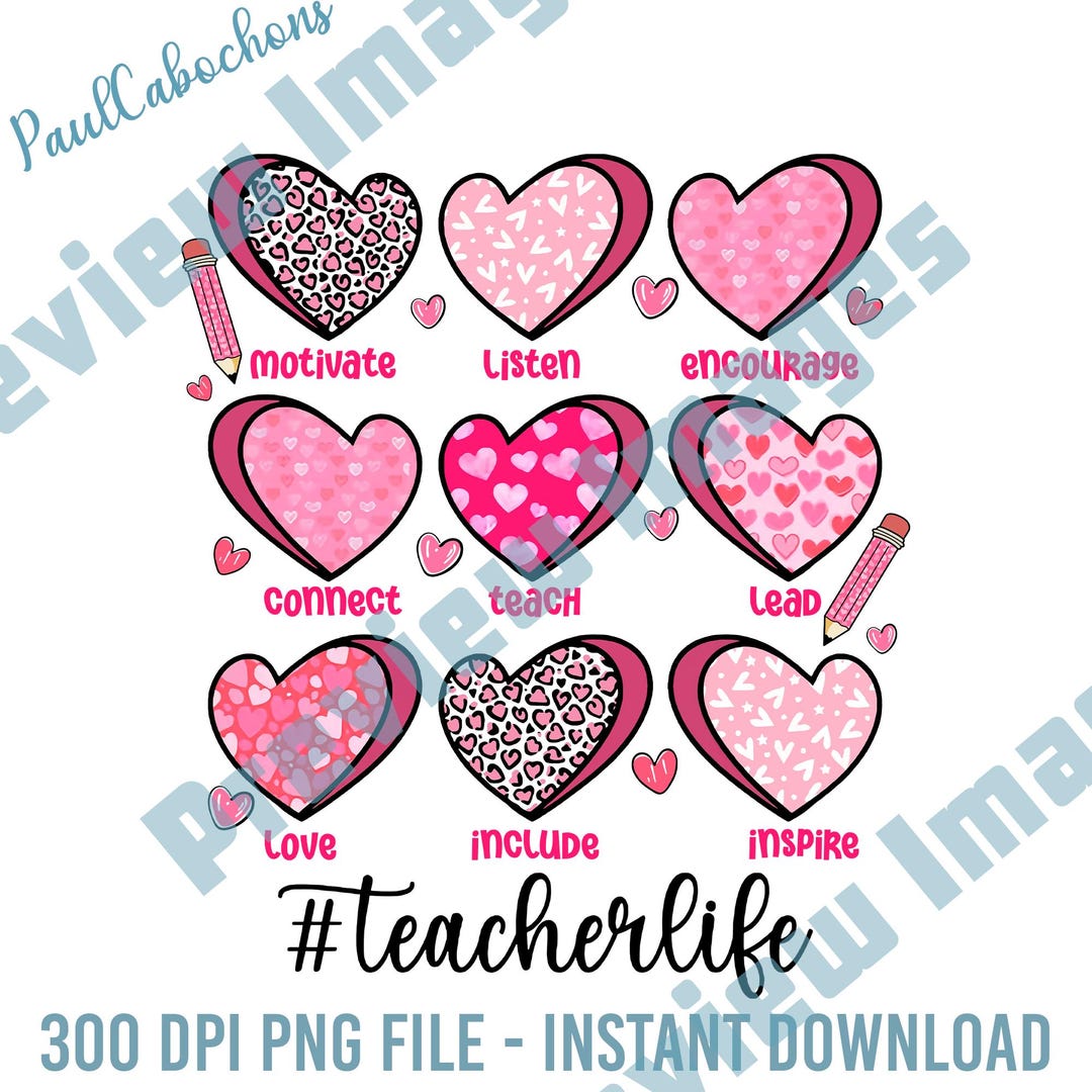 Candy Heart Teacher Valentine Png, Valentine Teaching Png, Teacher Life ...