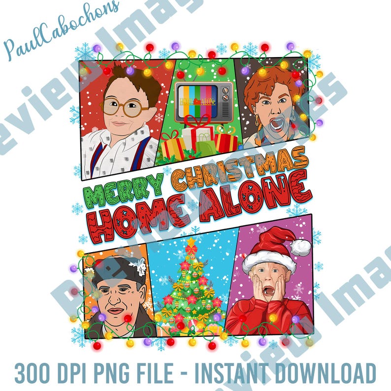 Merry Christmas Png, Home Alone Png, Vintage Christmas Movie Png, Home ...