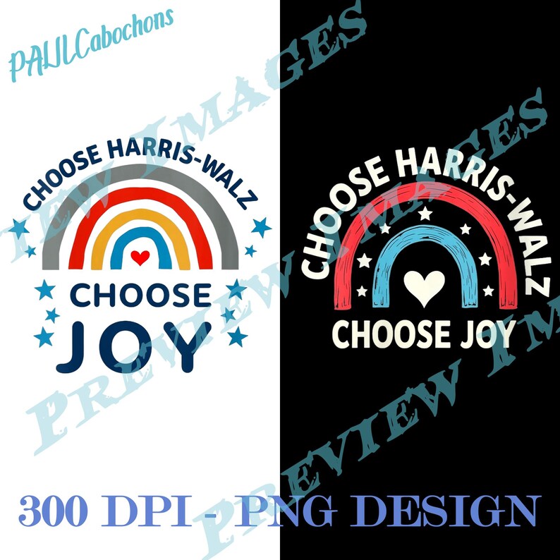 Choose Harris Walz Choose Joy Png, Rainbow Harris Walz 24 Png, Kamala ...