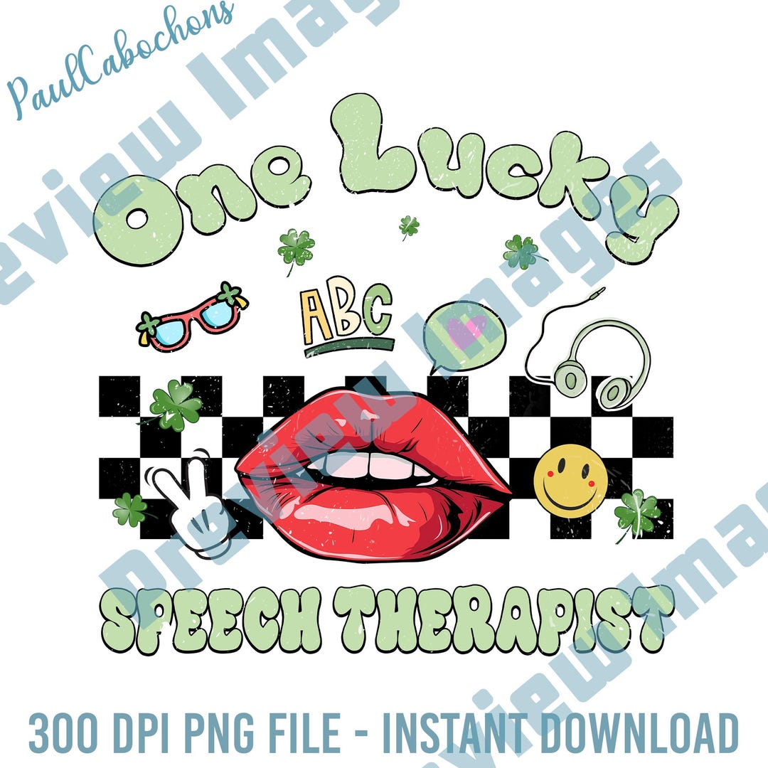 One Lucky Speech Therapist SLP St Patrick's Day Png, Speech Patrick's ...