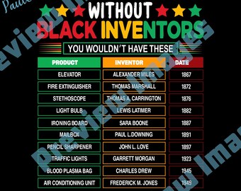 Black Inventors, Black History Month , African American, Png, Svg - Etsy