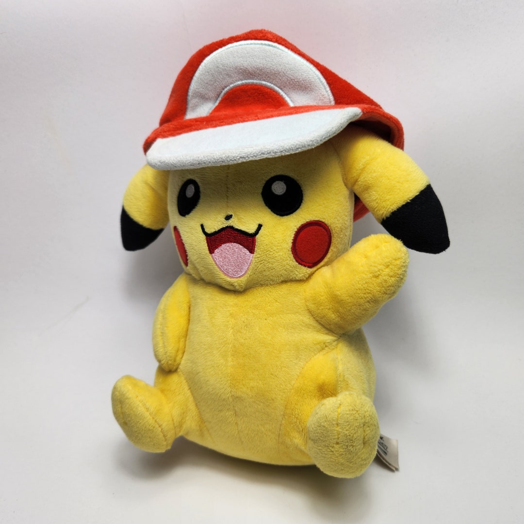 Pokémon Pokemon Large Pikachu With Ash's Hat TOMY Plush Stuffed Toy ...