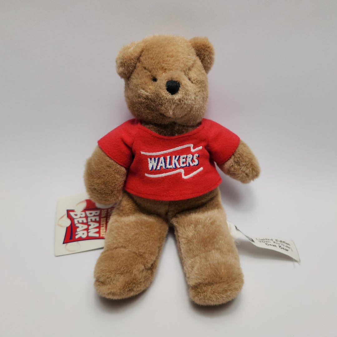 Walkers Limited Edition 50th Birthday Bean Bear Plush Stuffed Toy ...