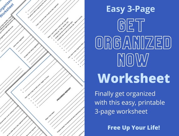 3-page Getting Organized Worksheet Helps You Get More Done - Etsy