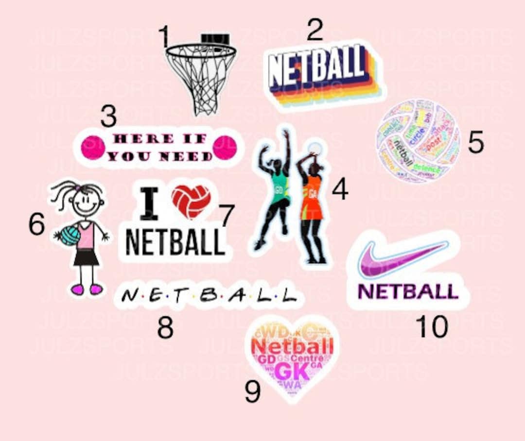 Fun Netball Stickers 20 to Choose From - Etsy UK
